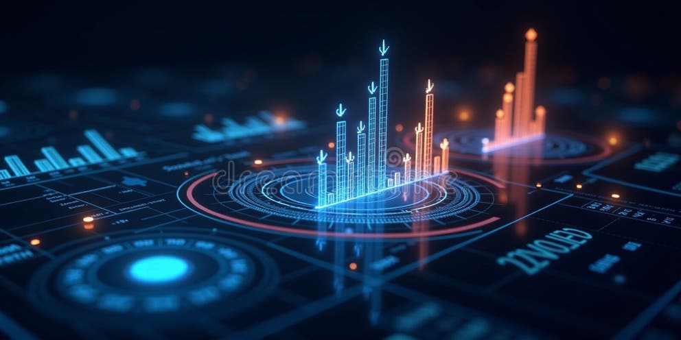 Future-Focused Growth Chart on Technological Interface Stock ...