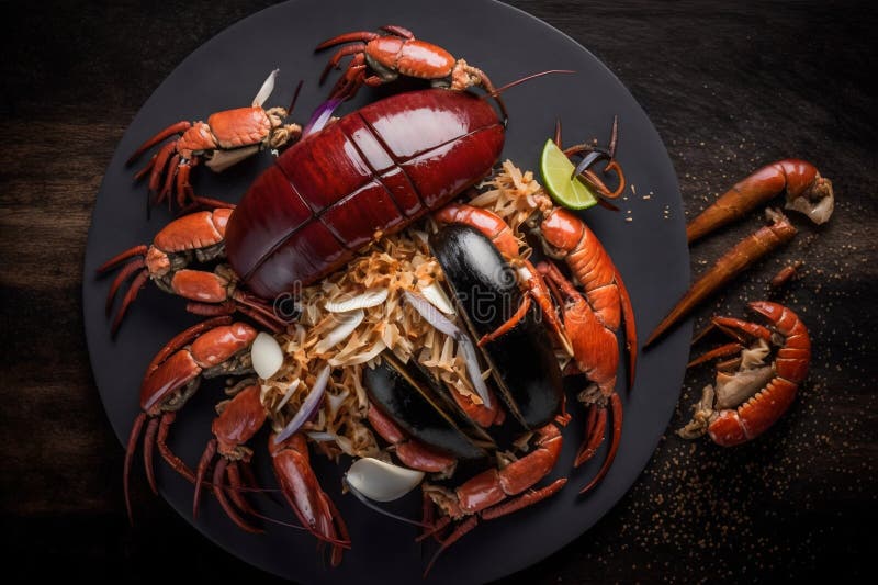 Future Food Replacing of Meat Stock Illustration - Illustration of ...