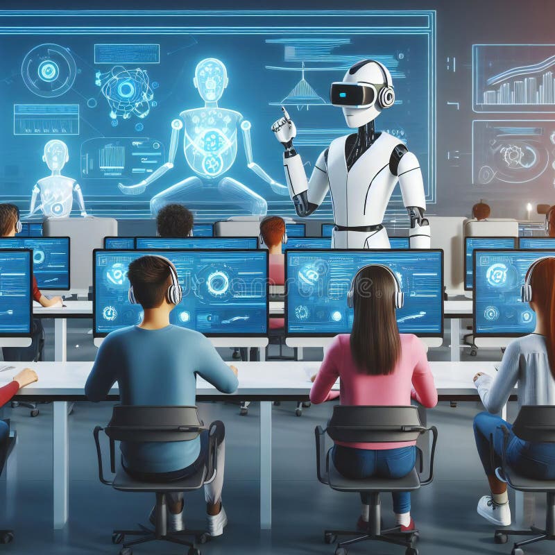 Future Forward Education with AI and Technology Ai Generated Stock ...