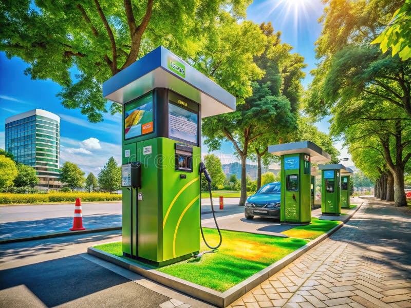 Future-Forward Electric Vehicle Charging Station: a Modern, Sustainable ...