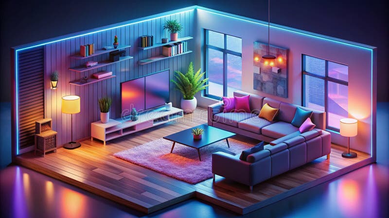 Future-Forward Living Room: an Isometric Exploration of Smart Home Technology Powered by ...