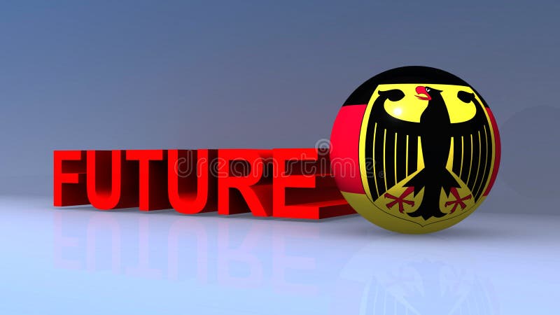 Future and Usa Flag on Blue Stock Illustration - Illustration of flag ...