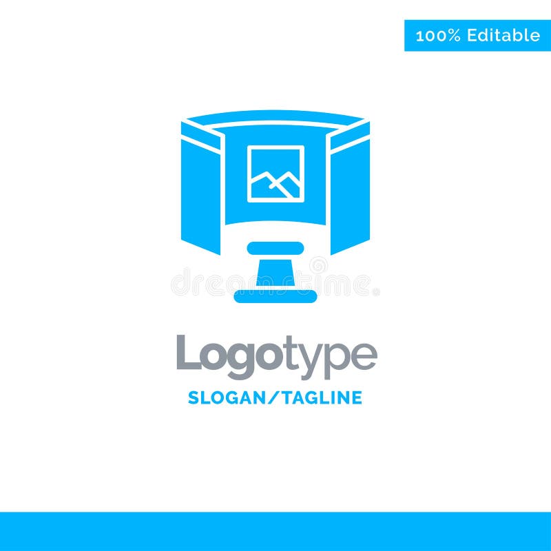 Future, Glasses, Science, Technology Blue Solid Logo Template. Place ...