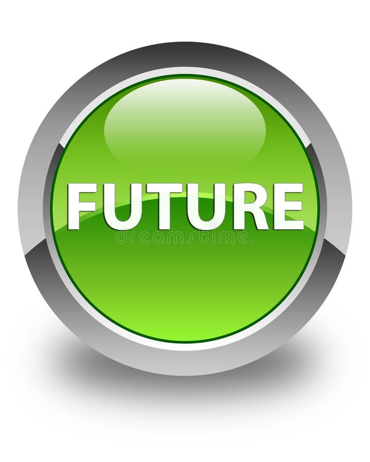 Future Glossy Green Round Button Stock Illustration - Illustration of ...