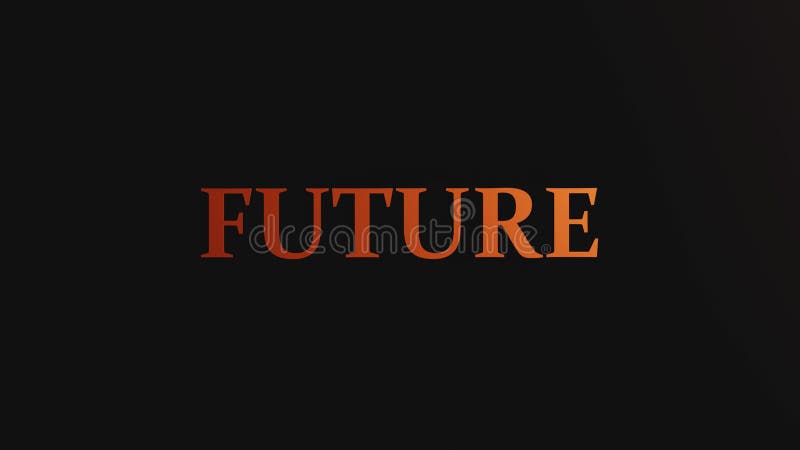 Future, Golden Lettering on Black Background with Dissolve Transition ...