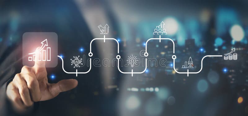 Future Growth with AI Powered Innovation, Business Growth Concept. AI ...