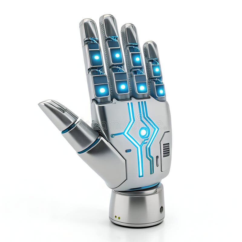 Future Hand AI 3D Icon, Digital Technology Concept Stock Illustration ...