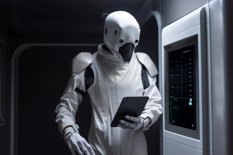 Future of Healthcare: Medical Android with a Tablet and Mask. AI ...