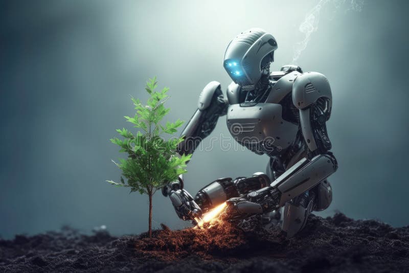 The Future is Here: the Robotic Farmer Embracing Smart Technology Stock ... The Future is Here: the Robotic Farmer Embracing Smart Technology Stock ...