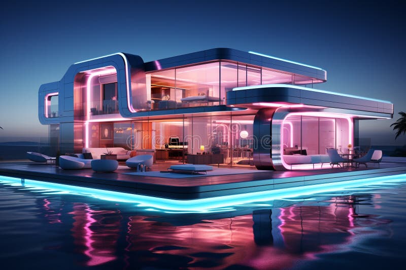 Future House, Futuristic. Smart Technologies, Energy Efficiency, Smart ...