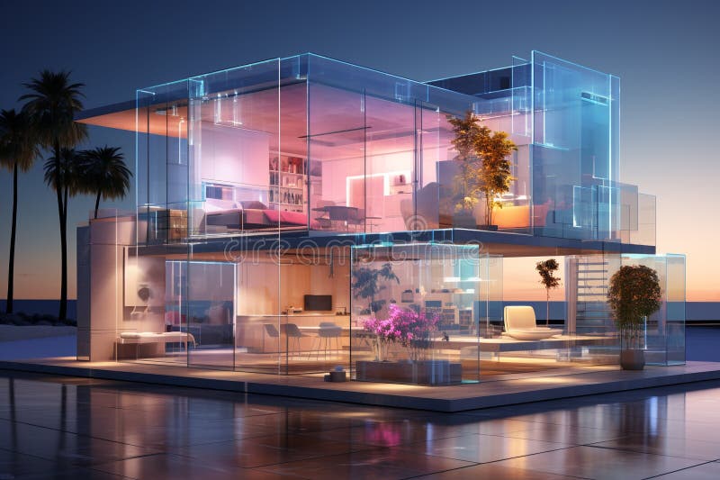 Future House, Futuristic. Smart Technologies, Energy Efficiency, Smart ...