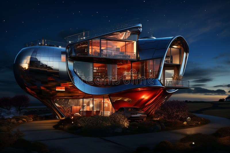 Future House, Futuristic. Smart Technologies, Energy Efficiency, Smart ...