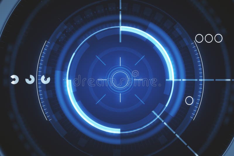 The button in the future. stock illustration. Illustration of ...