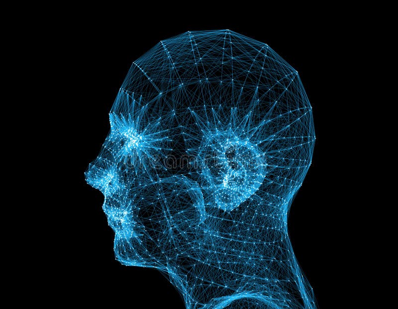 Future Human Technology, Human Body Wireframe Graphics, Network Data ...