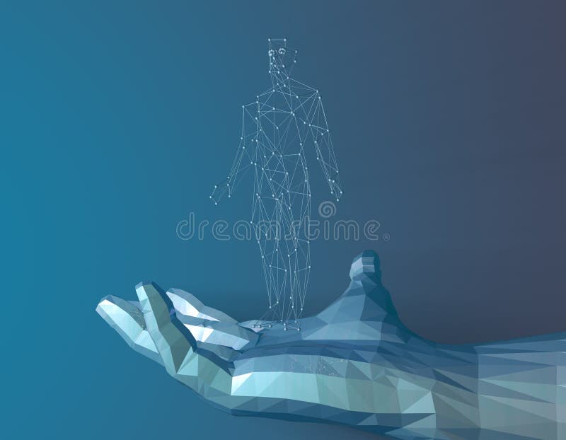 Artificial Intelligence Technology, Human Body Structure in Hand ...