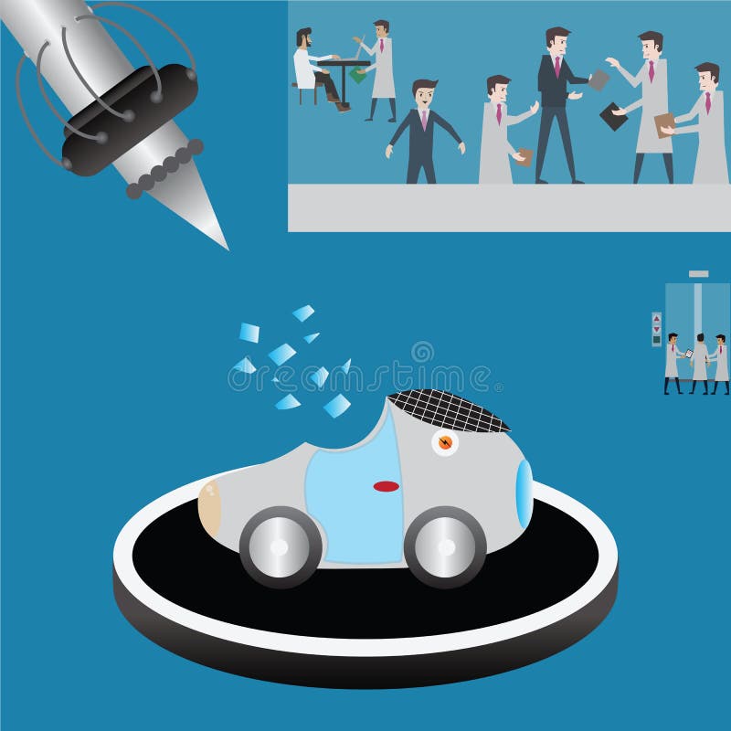 In Future, Human Use 3D for Made Everythings Stock Vector ...