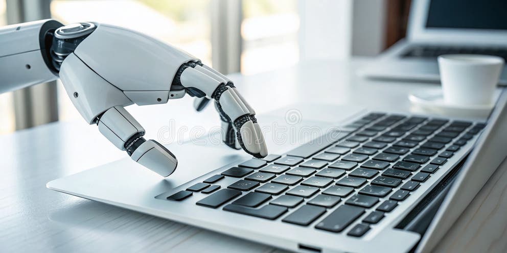 Future of HumanComputer Interaction Robotic Hand Interacting with ...