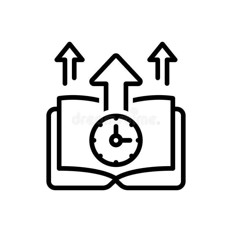 Black Line Icon for Future, Improve and Progress Stock Illustration ...