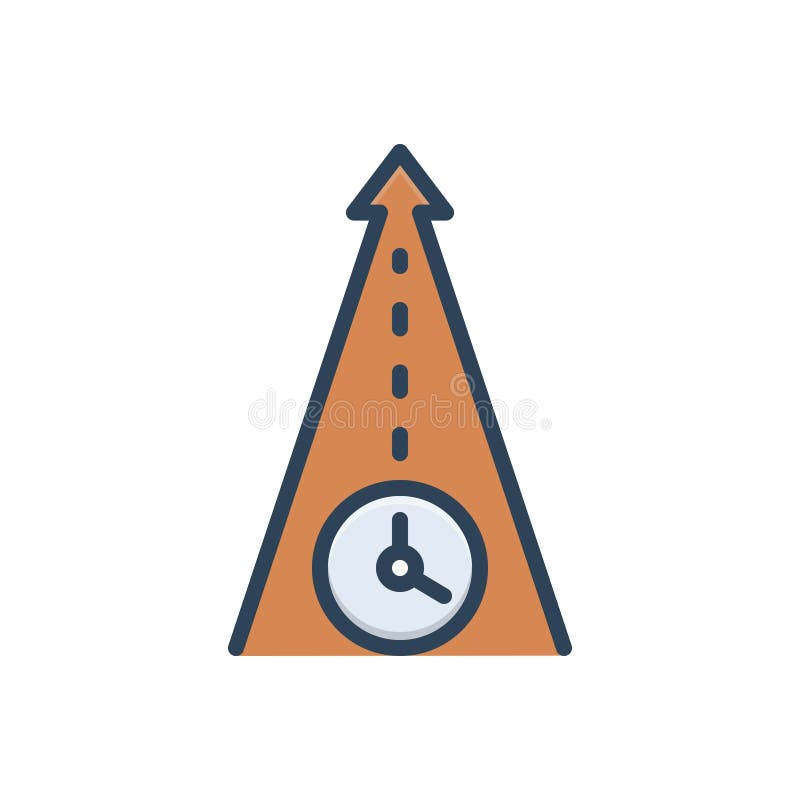 Color Illustration Icon for Future, To Be and Time Stock Illustration ...