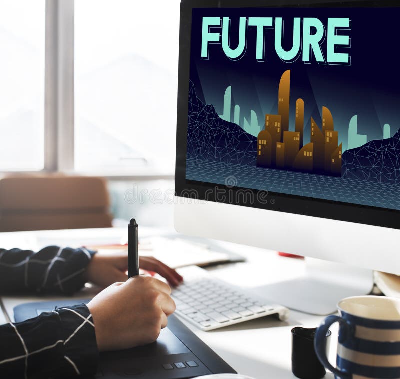 Future Imagine Innovation Plan Progress Vision Concept Stock Photo ...