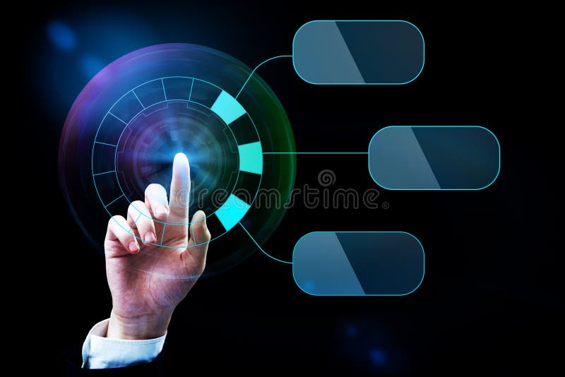 Future and Innovation Concept Stock Illustration - Illustration of hand ...