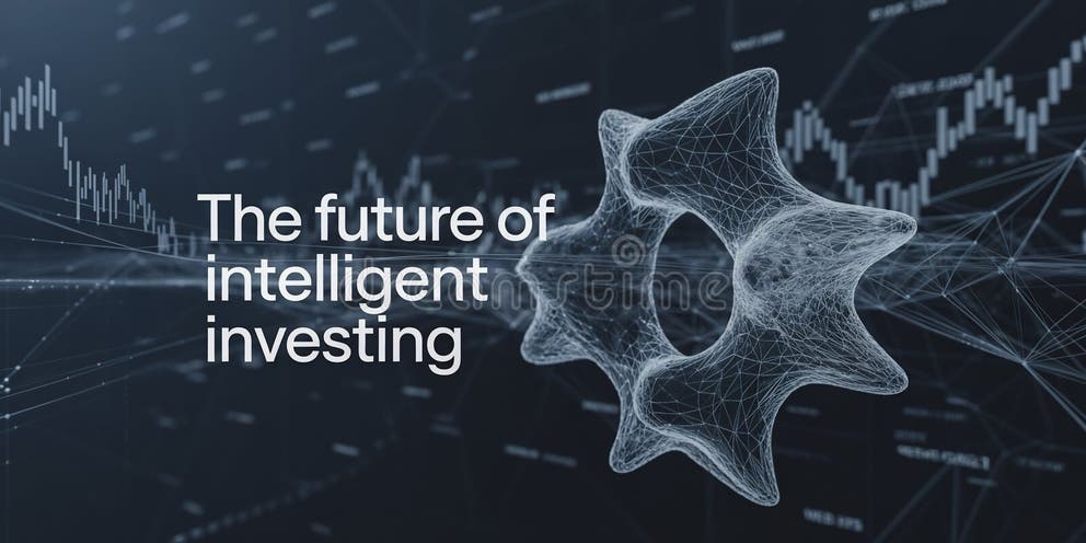 The Future of Intelligent Investing Concept with 3D Shape and Data ...
