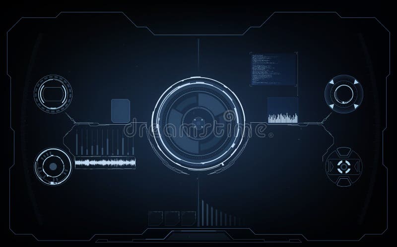 Future Interface.Digital Elements Stock Illustration - Illustration of ...