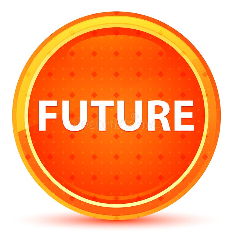 Future Natural Orange Round Button Stock Illustration - Illustration of ...
