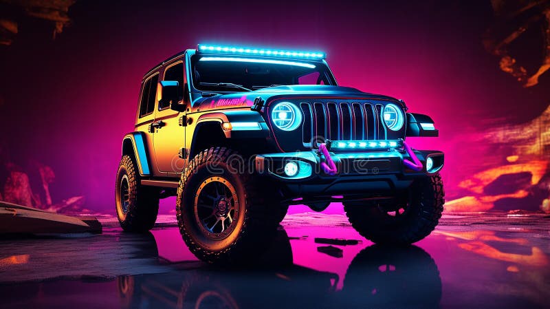 Future Jeep Concept Genarative Art Stock Photo - Image of tech ...