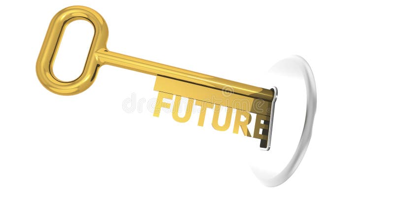 Future Key Plug into Key Hole Stock Illustration - Illustration of ...