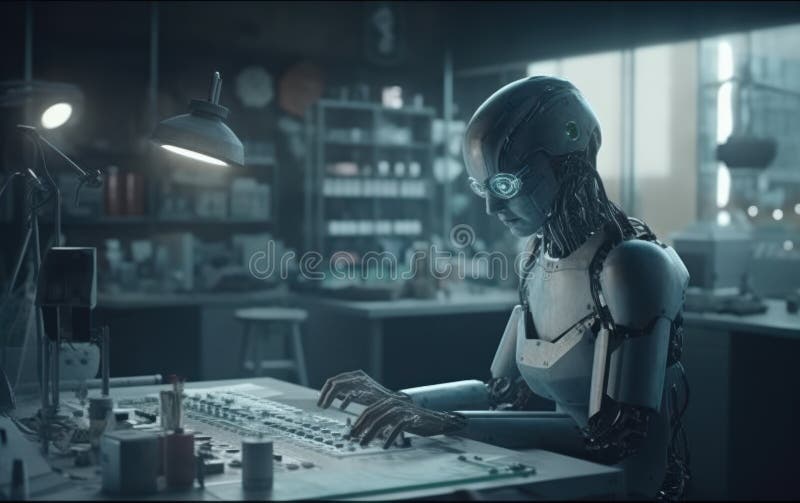 The Future of Labor: AI at Work. Created by Generative Artificial ...