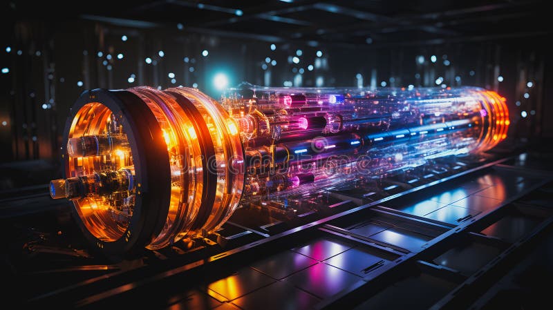 Future Large Hadron Collider. Generative AI Stock Illustration ...