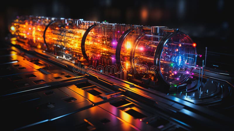 Future Large Hadron Collider. Generative AI Stock Illustration ...