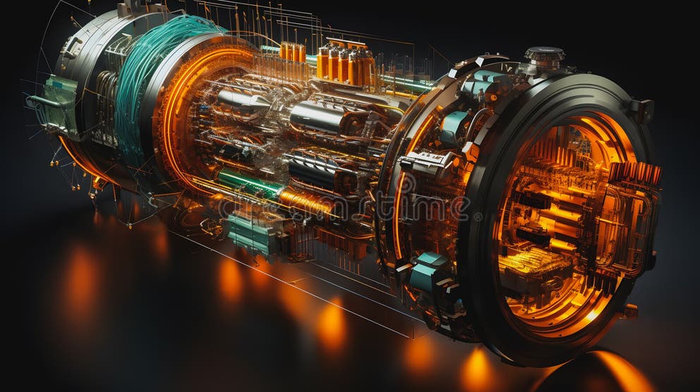 Future Large Hadron Collider. Generative AI Stock Illustration ...