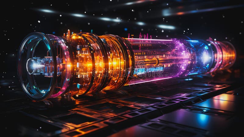 Future Large Hadron Collider. Generative AI Stock Illustration ...