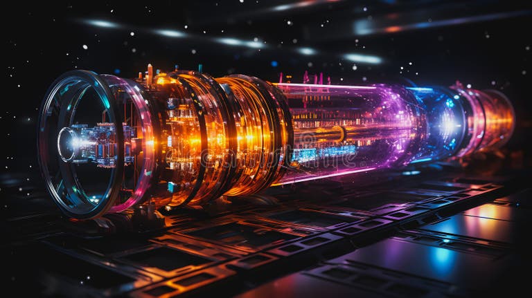 Future Large Hadron Collider. Generative AI Stock Illustration ...