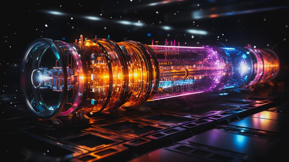 Future Large Hadron Collider. Generative AI Stock Illustration ...