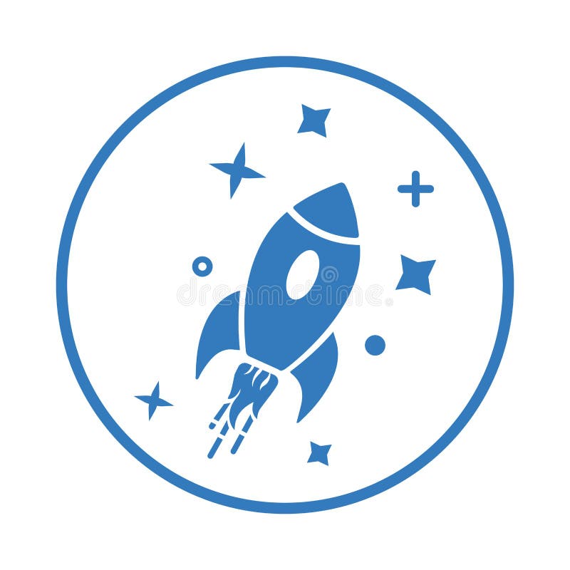 Future, Launch, Rocket, Science, Ship Icon. Blue Vector Sketch. Stock ...