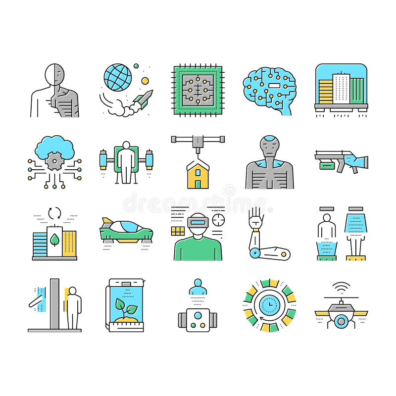 Future Life Devices Collection Icons Set Vector . Stock Vector ... Future Life Devices Collection Icons Set Vector . Stock Vector ...