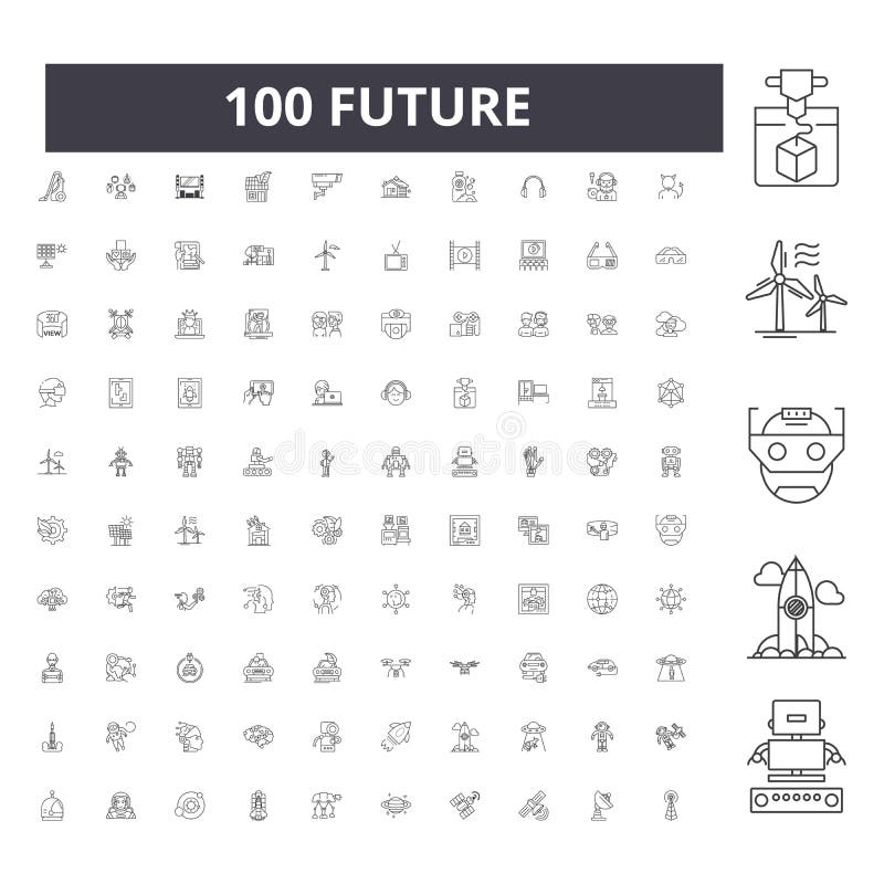Future Line Icons, Signs, Vector Set, Outline Illustration Concept ...