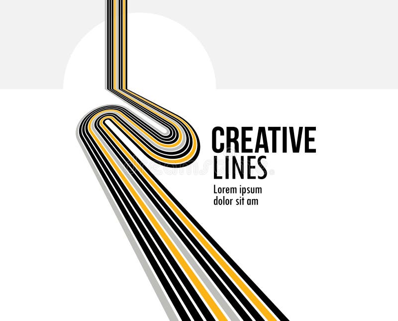 Future Lines in 3D Perspective Vector Abstract Background, Black and ...