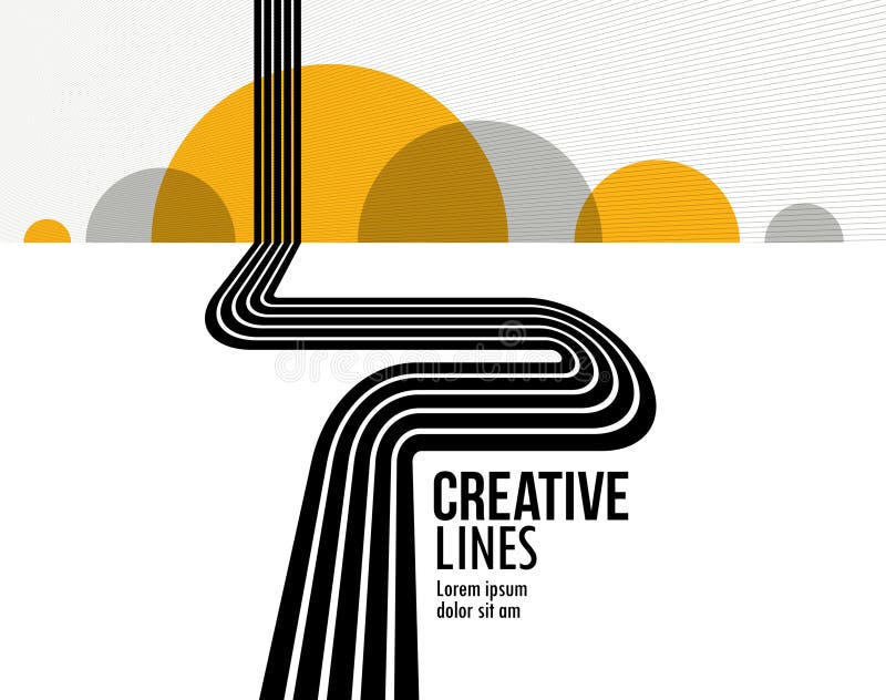 Future Lines in 3D Perspective Vector Abstract Background, Black and ...
