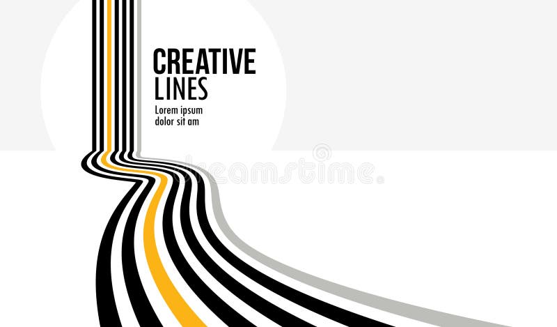 Future Lines in 3D Perspective Vector Abstract Background, Black and ...