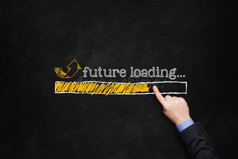 Future loading bar stock image. Image of chalk, mission - 67542663
