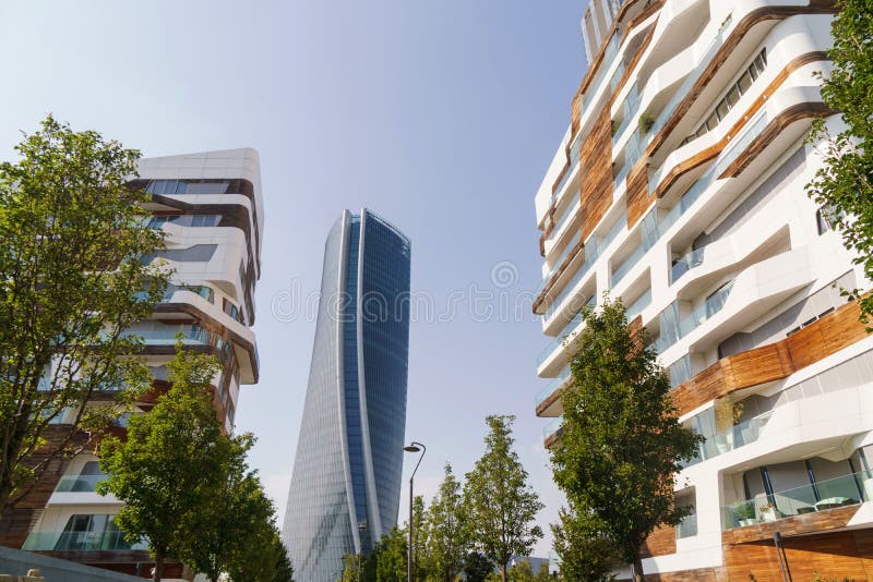 Modern Italian Building Design in Milan. Future Looking Constructure ...