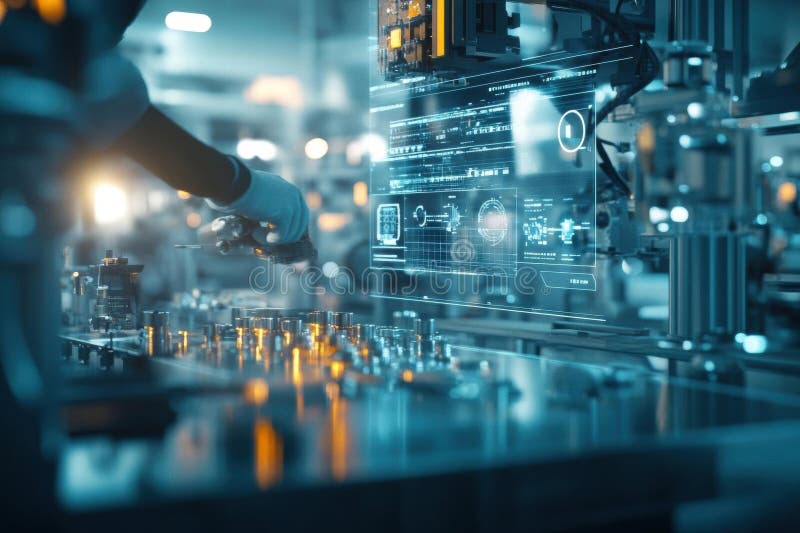 The Future of Manufacturing, Automation and Robotics Stock Photo ...