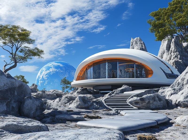 Future Mars House Construction Showcasing Innovative Design Stock Image ...
