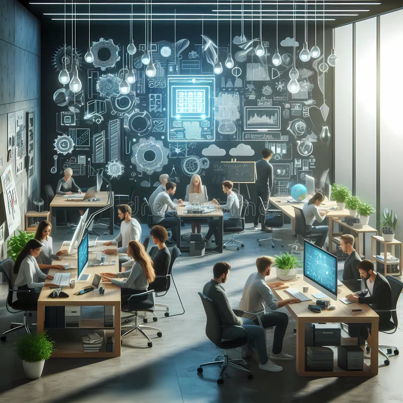 Future Meeting Room, Meeting Using Future Technology, Chart Diagram ...