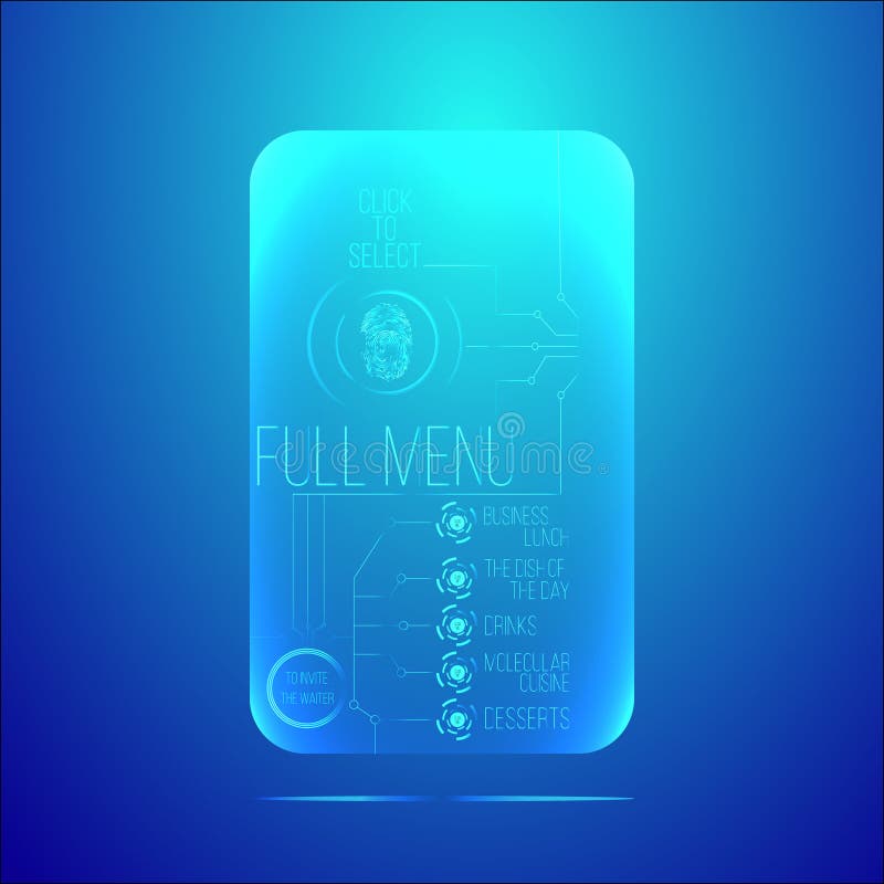 Future menu stock vector. Illustration of eatery, control - 89593818