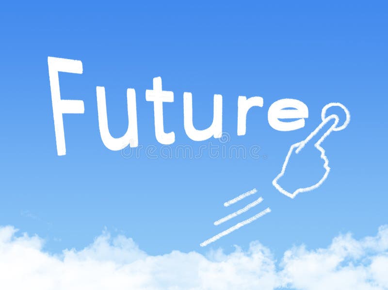 Future message cloud shape stock illustration. Illustration of start ...